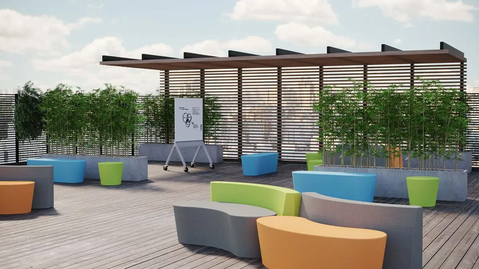 Flowform Outdoor Tapered Cylinder Stool - designFARM - Authentic ...